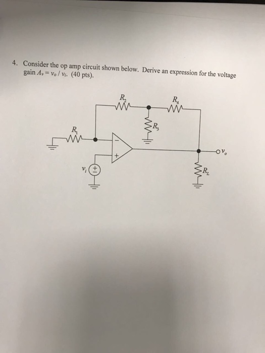 Solved Consider the op amp circuit shown below. Derive an | Chegg.com