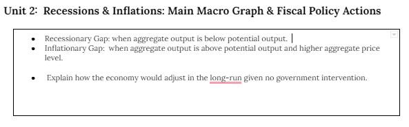 Solved AP Macroeconomics Unit 2: Recessions & Inflations: | Chegg.com