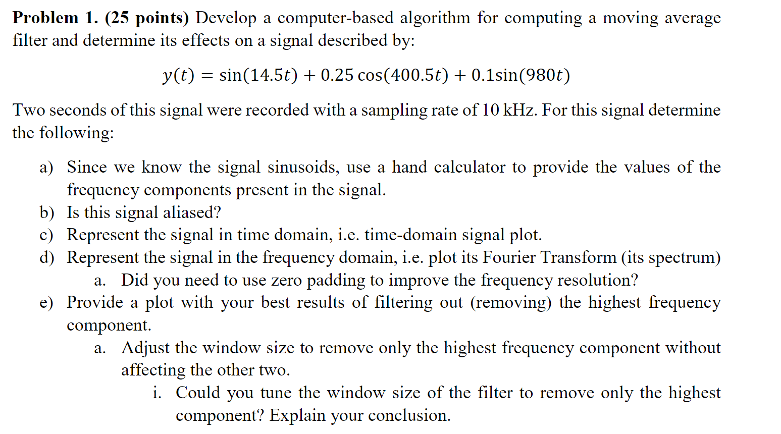 Solved Problem 1. (25 points) Develop a computer-based | Chegg.com