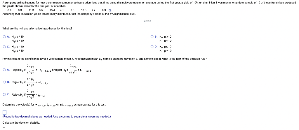 Solved A company selling licenses for new e-commerce | Chegg.com