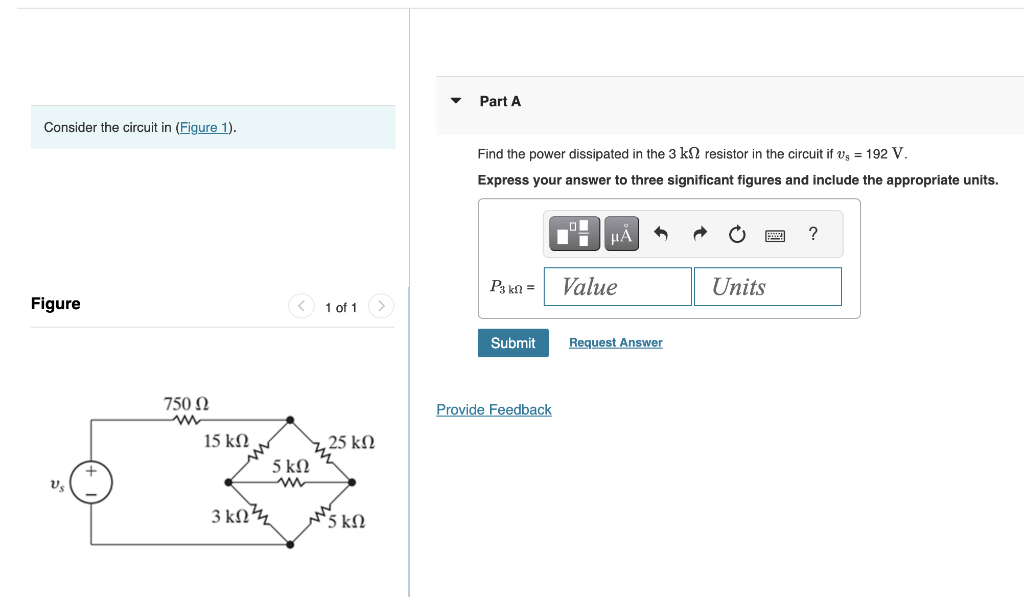 Solved Consider the circuit in Find the power dissipated in | Chegg.com