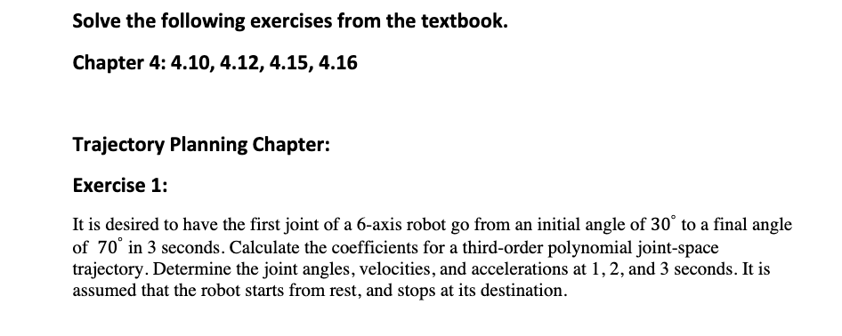 Solved Solve the following exercises from the textbook. | Chegg.com