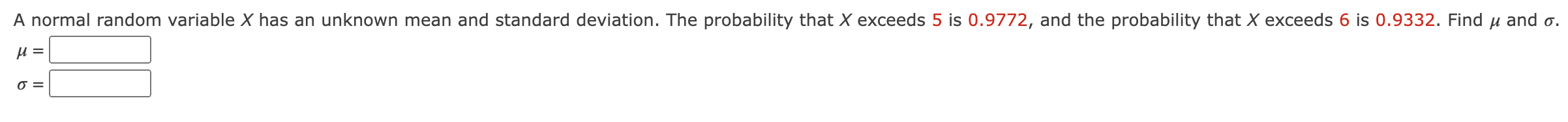 Solved A normal random variable X has an unknown mean and | Chegg.com