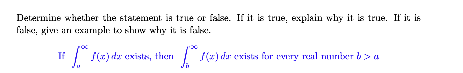Solved Determine whether the statement is true or false. If | Chegg.com