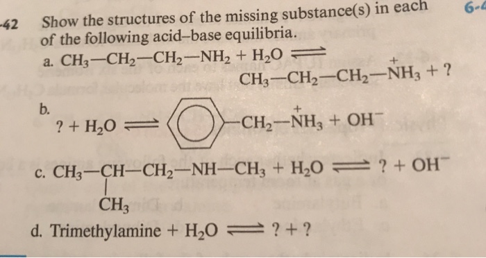 Solved 42 Show the structures of the missing substance(s) in | Chegg.com