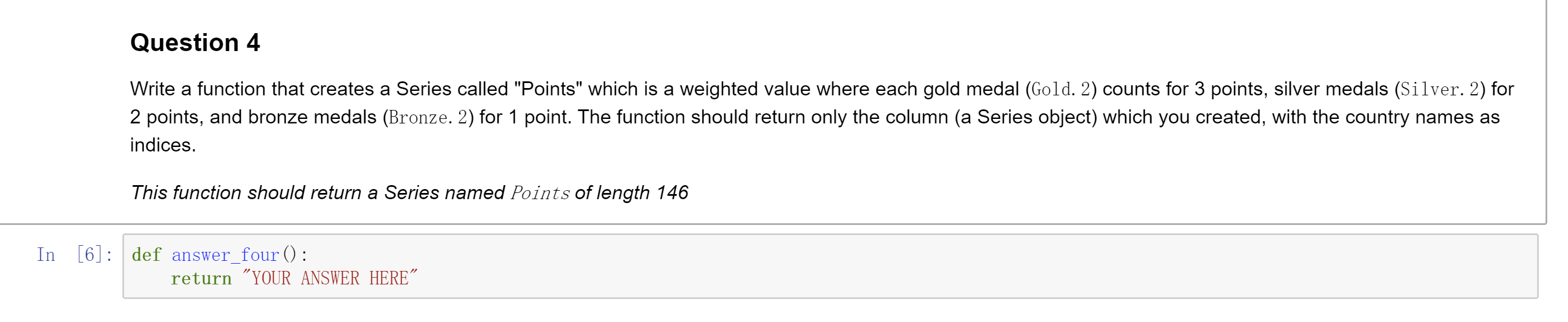 Solved Part 1 The following code loads the olympics dataset | Chegg.com