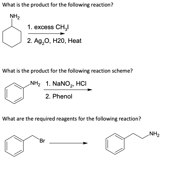Solved What is the product for the following reaction? NH2 | Chegg.com