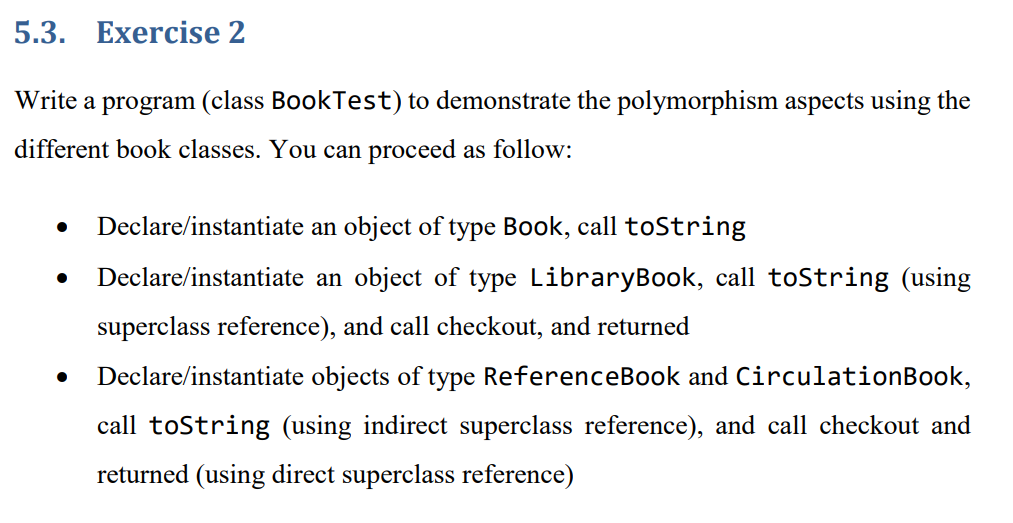 Solved Consider the 5 classes provided with this exercise | Chegg.com