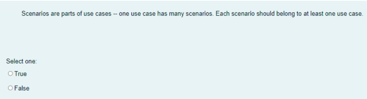 Solved Scenarios are parts of use cases - one use case has | Chegg.com