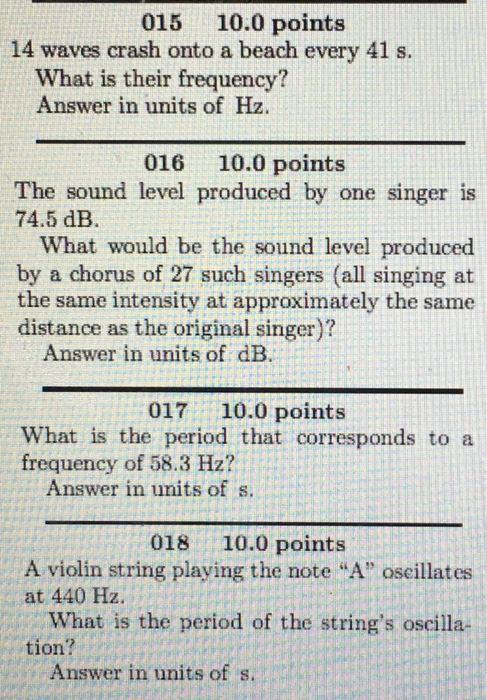 Solved Waves crash onto a beach every 41 s. What is their | Chegg.com