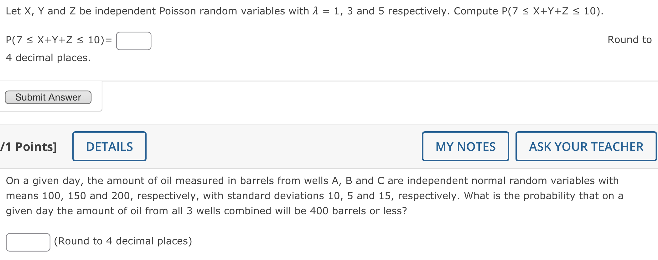 Solved Let X, Y and Z be independent Poisson random | Chegg.com