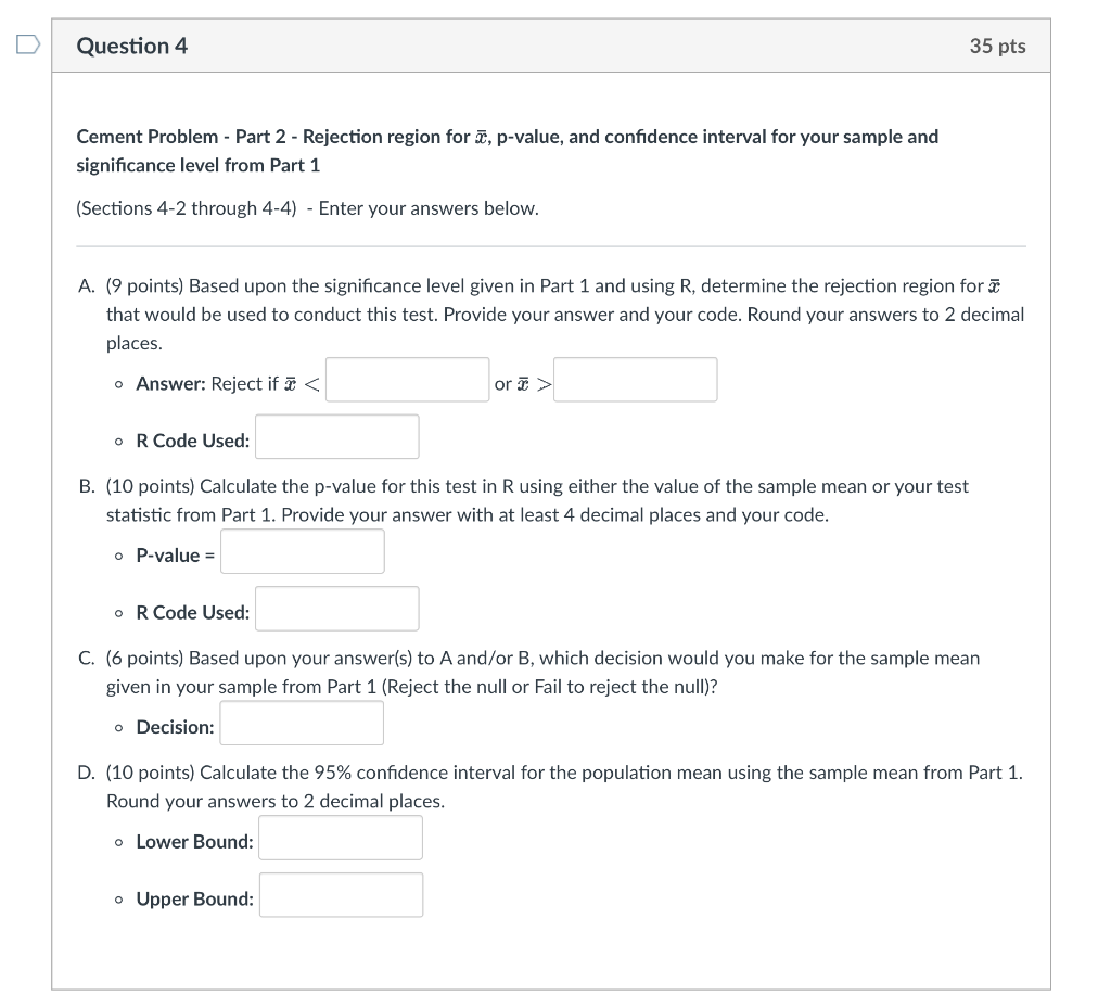 Solved NEED HELP WITH ALL THE PARTS. SOME PARTS REQUIRES R | Chegg.com