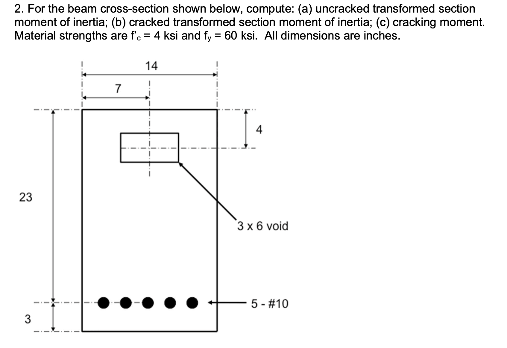 Solved For the beam cross-section shown below, compute: (a) | Chegg.com