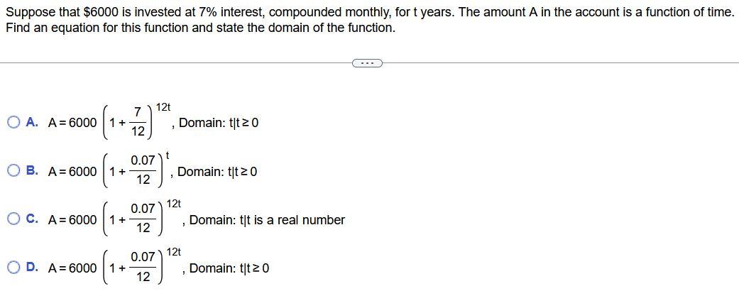 Solved Suppose that $6000 is invested at 7% interest, | Chegg.com