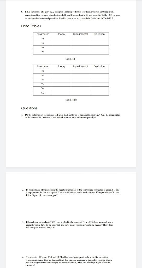 Solved Mesh Analysis Objective The study of mesh analysis is | Chegg.com
