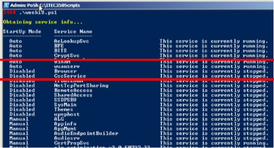 Write-Host "Obtaining service info…" -ForegroundColor | Chegg.com