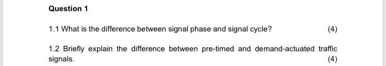 Solved 1.1 What is the difference between signal phase and | Chegg.com
