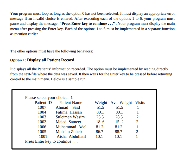 Question: You are to develop a health management | Chegg.com