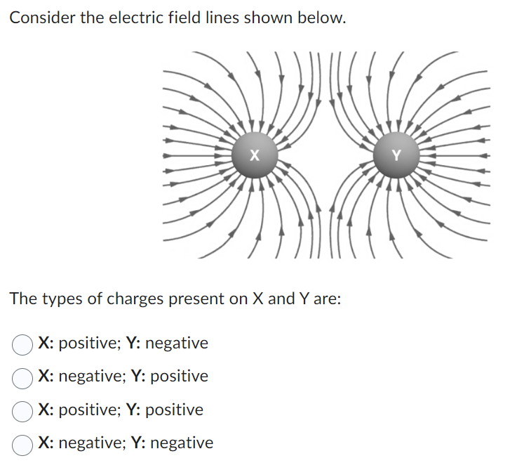 Consider the electric field lines shown below.The | Chegg.com