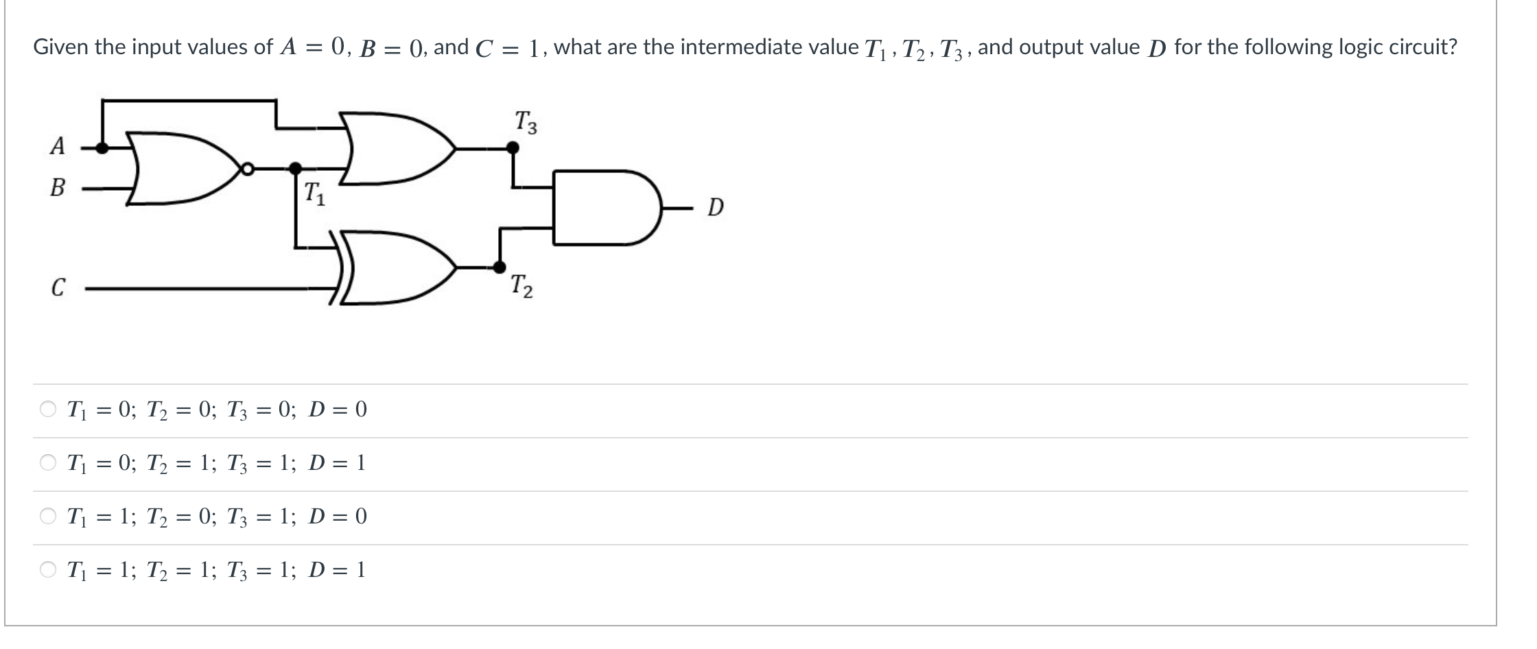 Solved What is the Boolean expression for the output, D, in | Chegg.com
