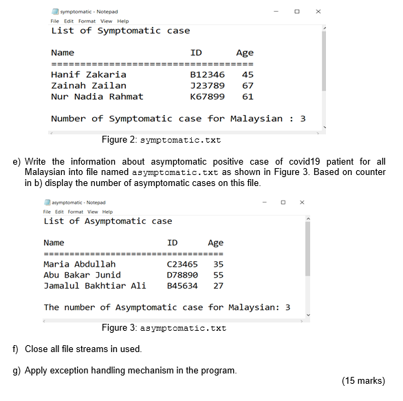 Solved QUESTION 3 (15 MARKS) The following text file named | Chegg.com