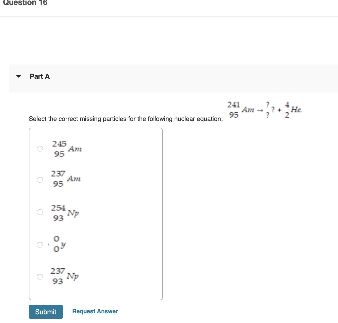 Solved Select the correct missing particles for the | Chegg.com