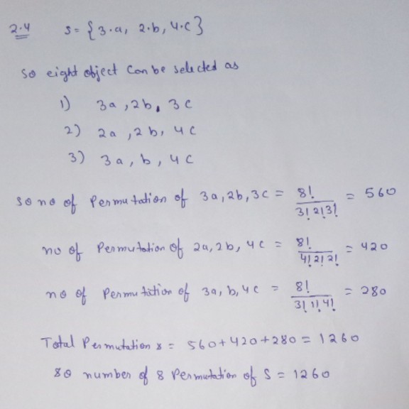 Solved Consider the mult set S-8.a, 2.b, 4c3 of nine object | Chegg.com