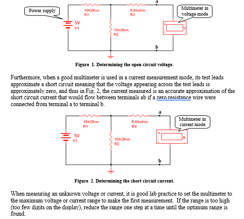 Solved Figure 1 . Determining the open circuit voltage. | Chegg.com