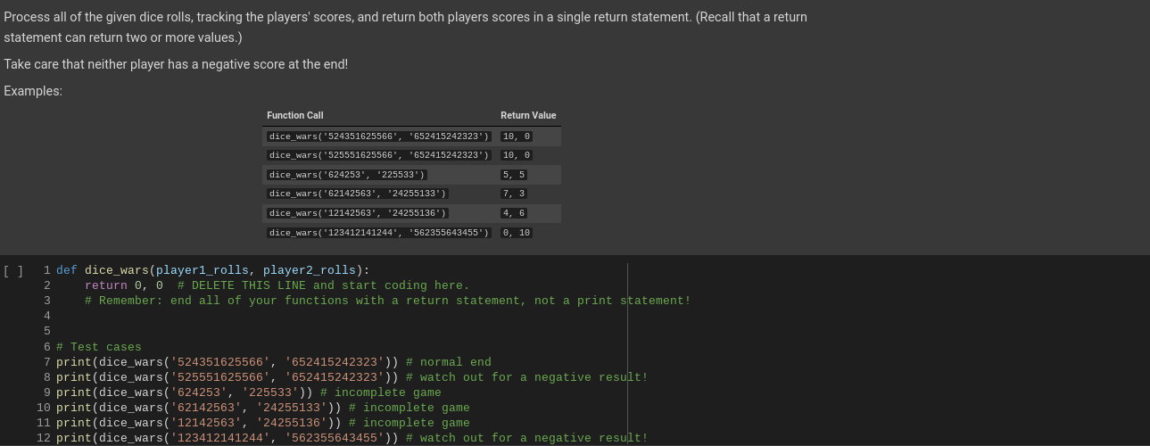Part 3: Dice Wars (10 points) In this part you are | Chegg.com