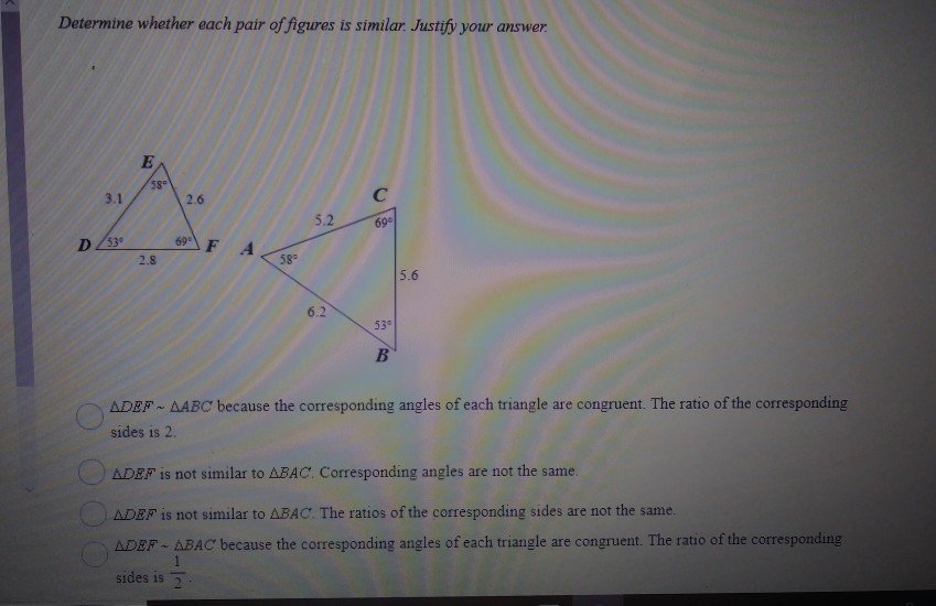 Solved Determine Whether Each Pair Offigures Is Similar