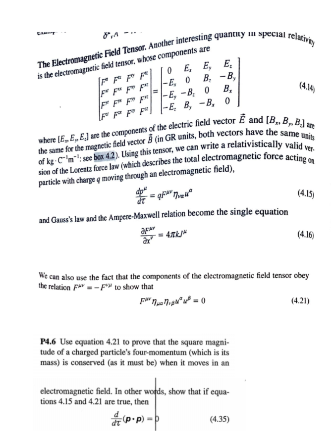 Solved The Electromagnetic Field Tensor. Another interesting | Chegg.com