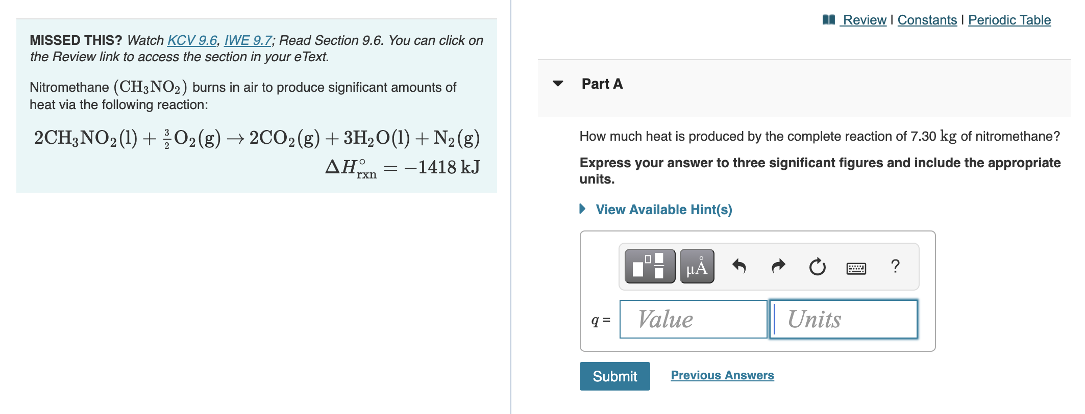 Solved II Review | Constants Periodic Table MISSED THIS? | Chegg.com