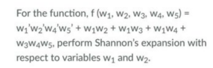Solved For the function, f(w1, W2, W3, W4, W5) = | Chegg.com