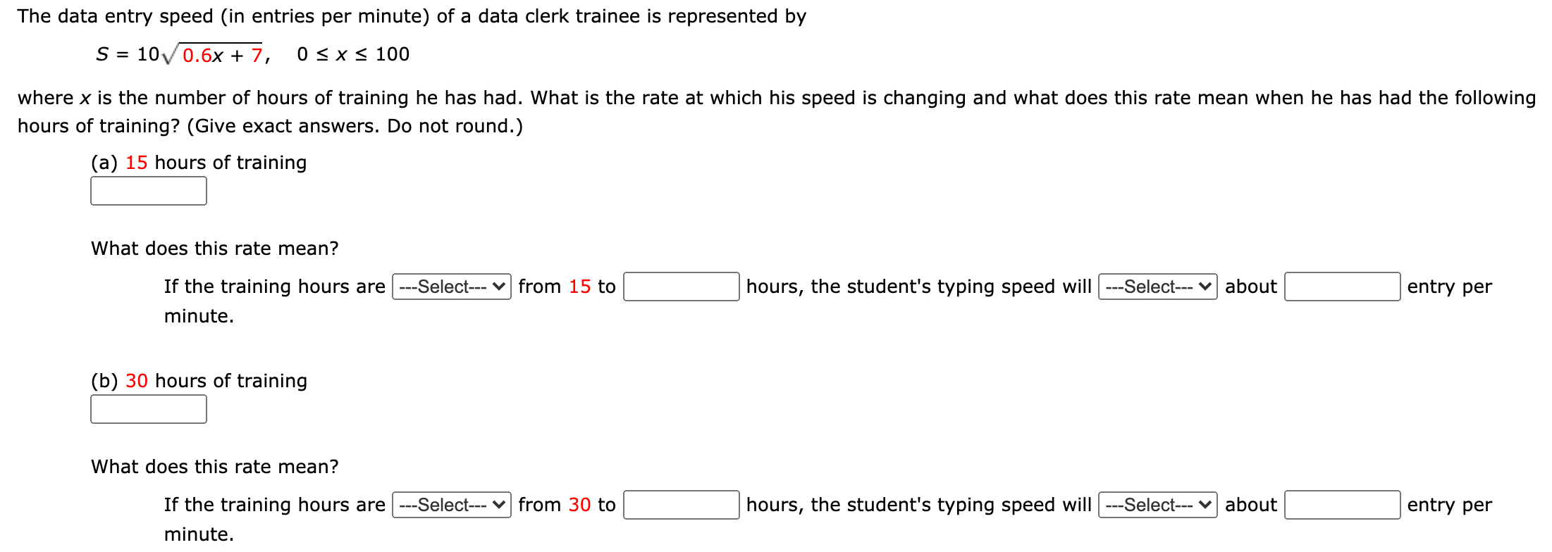 Solved The data entry speed (in entries per minute) of a | Chegg.com