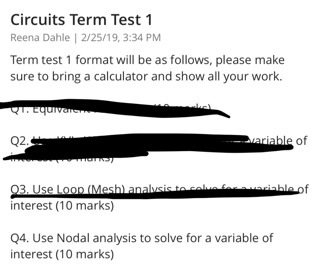 Solved Circuits Term Test 1 Reena Dahle | 2/25/19, 3:34 PM | Chegg.com