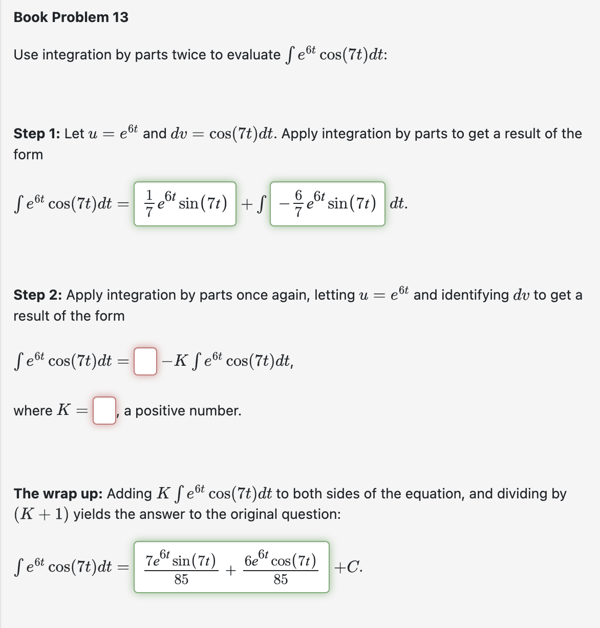 Solved Book Problem 13Use integration by parts twice to | Chegg.com