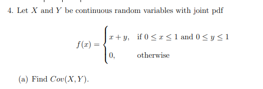 Solved Let X and Y be continuous random variables with joint | Chegg.com