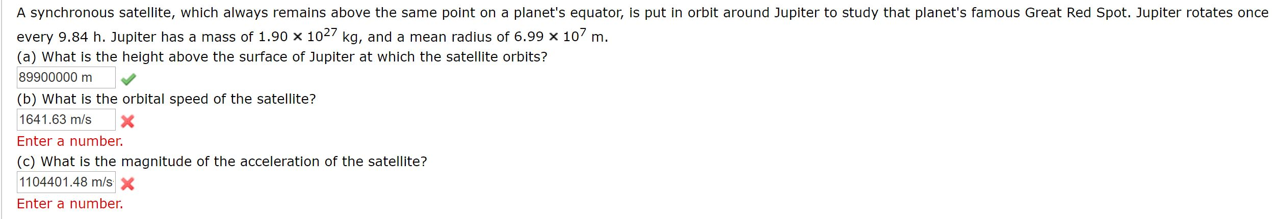 Solved A synchronous satellite, which always remains above | Chegg.com