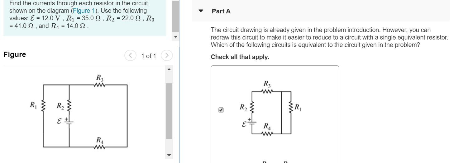 Solved Part A Find The Currents Through Each Resistor In The