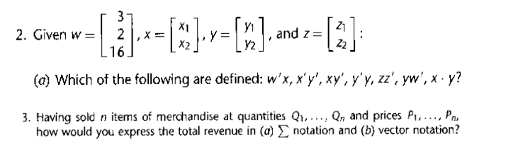 Solved 2. Given w2x- and z- L16 (a) Which of the following | Chegg.com