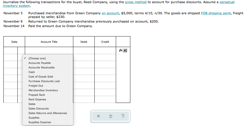 Solved Journalize the following transactions for the buyer, | Chegg.com