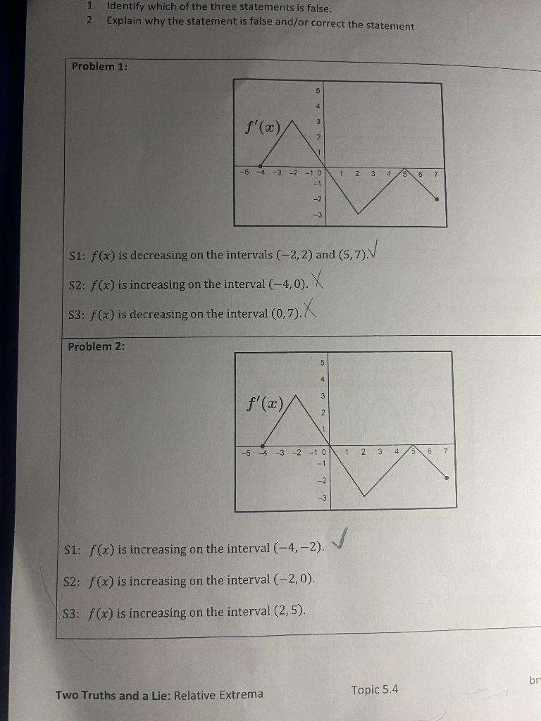 Solved 1. Identify which of the three statements is false. | Chegg.com
