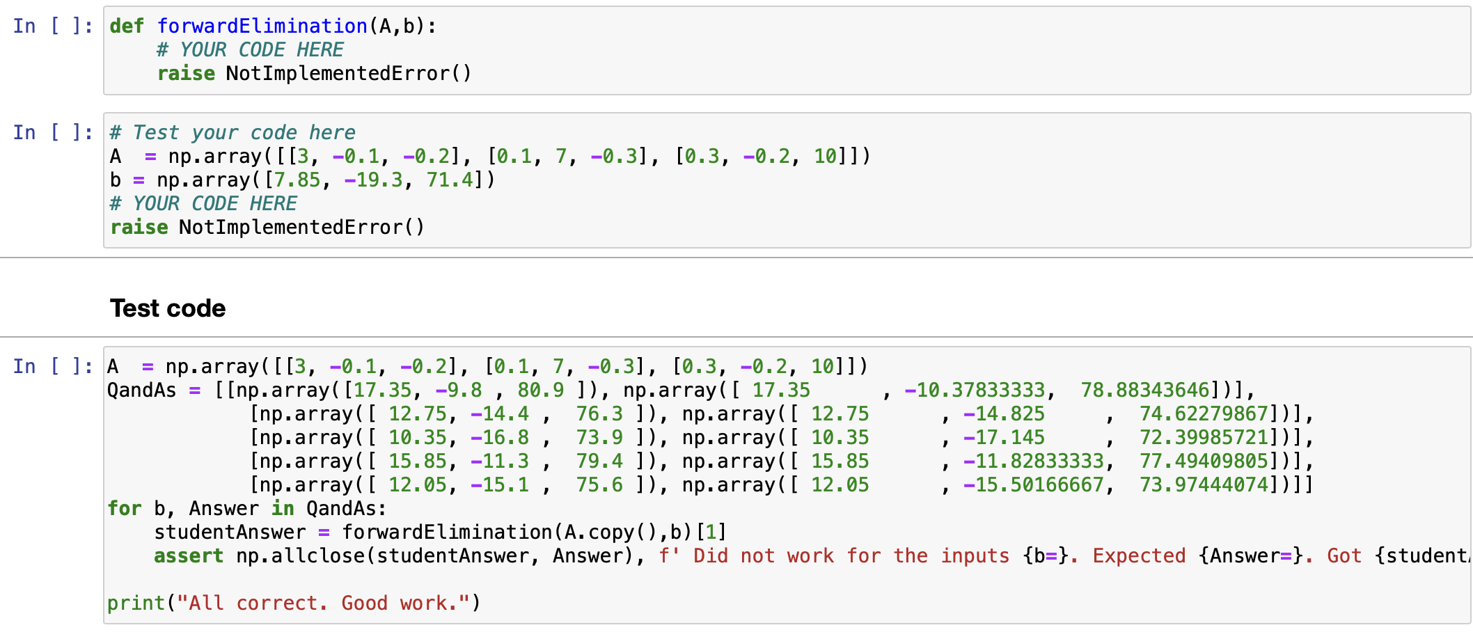 Solved - A, the coefficent matrix. | Chegg.com