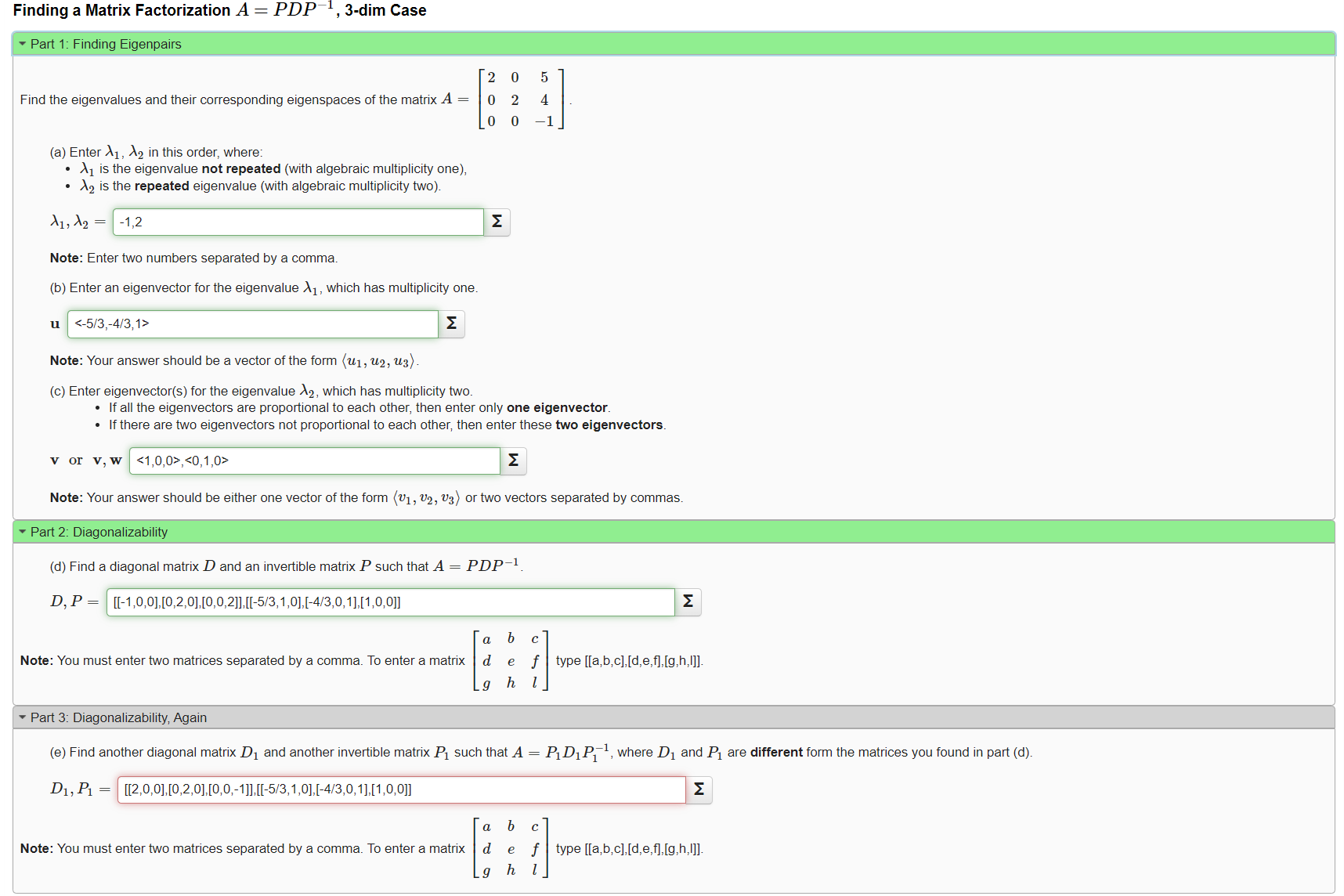 Solved Part 1: Finding EigenpairsFind the eigenvalues and | Chegg.com