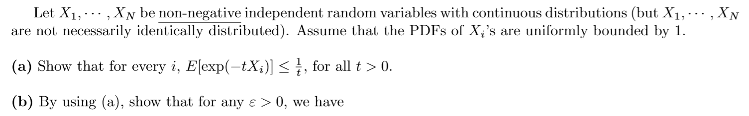 Solved Let X1, ... , Xn be non-negative independent random | Chegg.com Solved Let X1, ... , Xn be non-negative independent random | Chegg.com