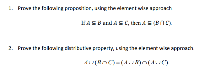 Solved 1. Prove the following proposition, using the | Chegg.com
