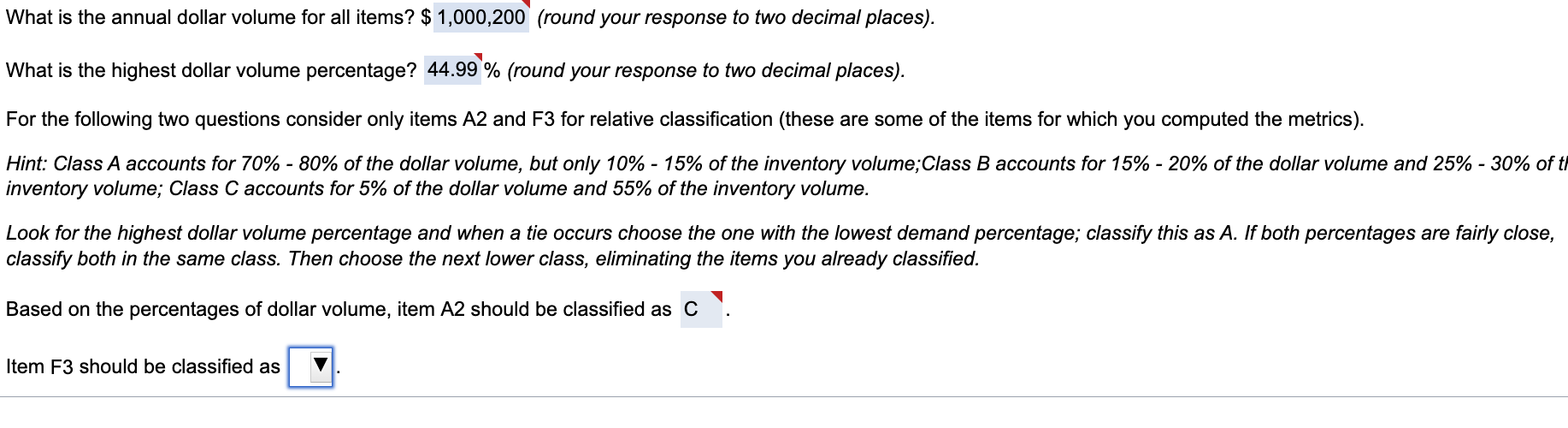 Solved dollar volume to the nearest whole number and | Chegg.com