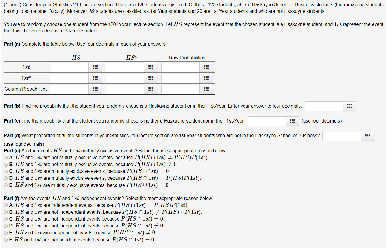 Solved Consider your Statistics 213 lecture section. There | Chegg.com