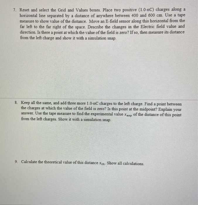 7. Reset and select the Grid and Values boxes. Place | Chegg.com