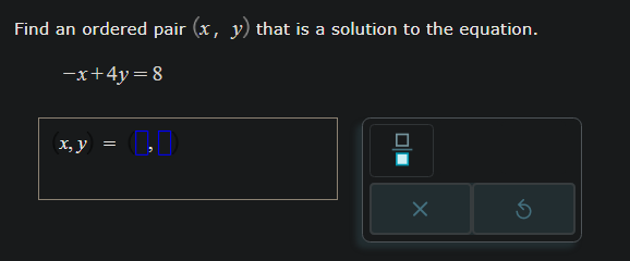 Solved Find an ordered pair (x,y) that is a solution to the | Chegg.com